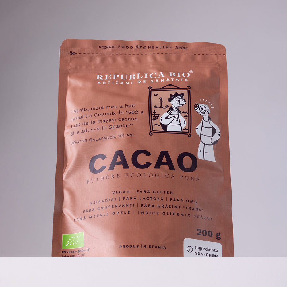 Cacao, pulbere ecologica pura Republica BIO, 200 g