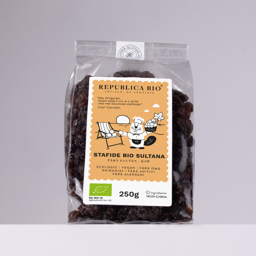 Stafide Bio Sultana FARA GLUTEN Republica BIO, 250g, ecologic