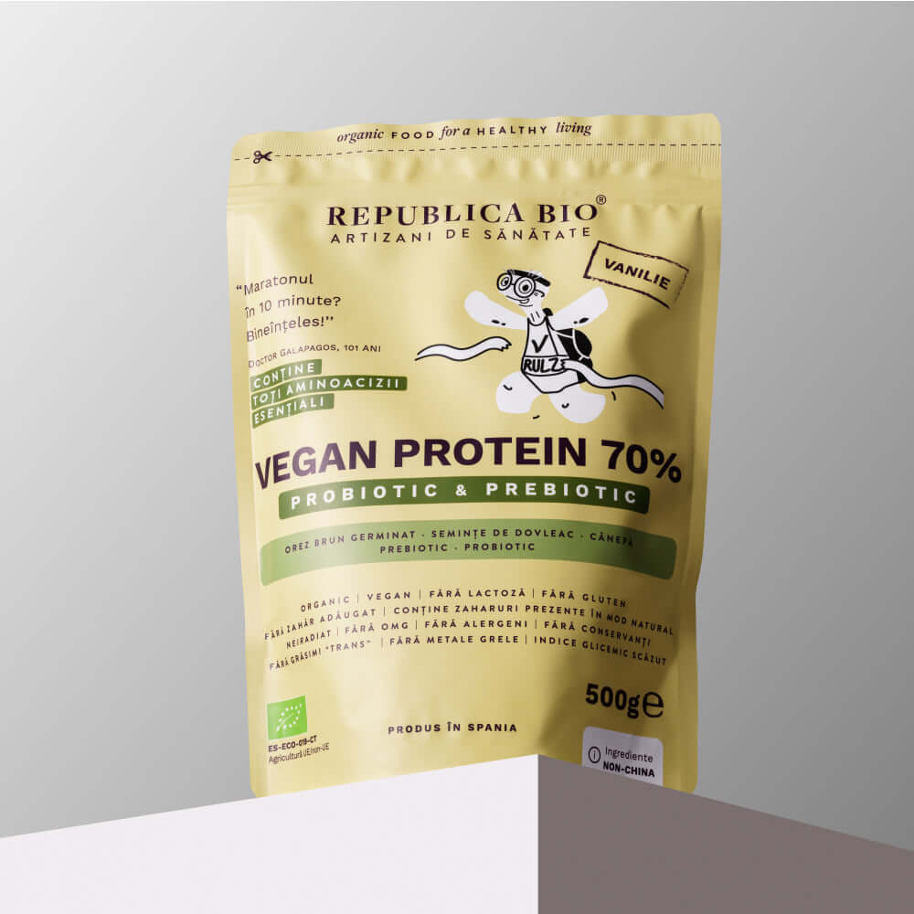 Vegan Protein 70% - Probiotic & Prebiotic, vanilie Republica BIO,...